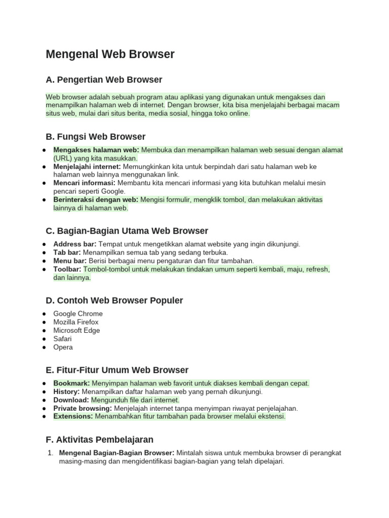Mengenal Web Browser | PDF