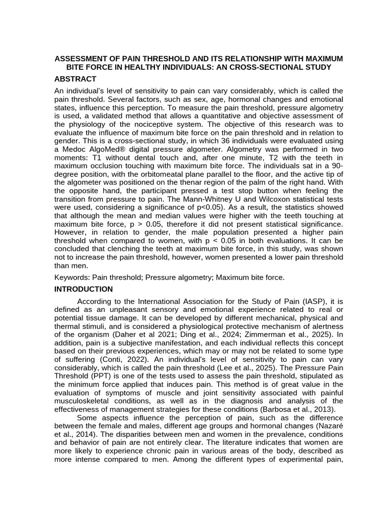 Paper Assessment of Pain | PDF | Pain | Psychology