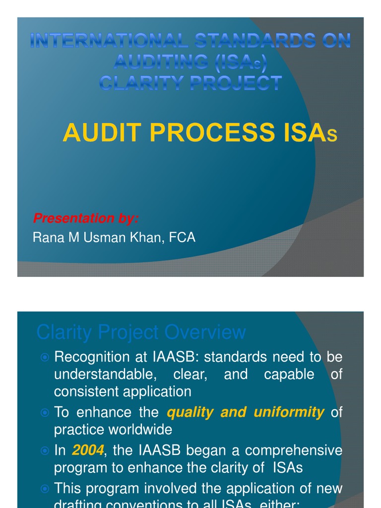 Audit Process Isas | PDF | Audit | Risk