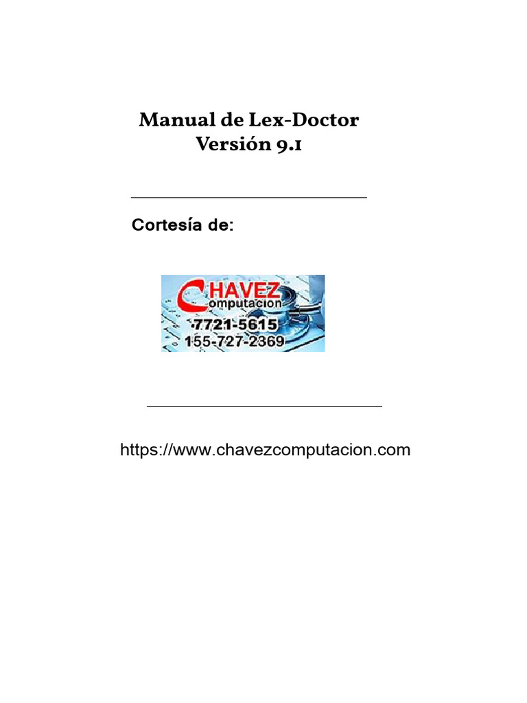 Manual Lex Doctor 9.1 Instalación, Soporte Tecnico, Chavez Computacion | PDF | Ventana ...