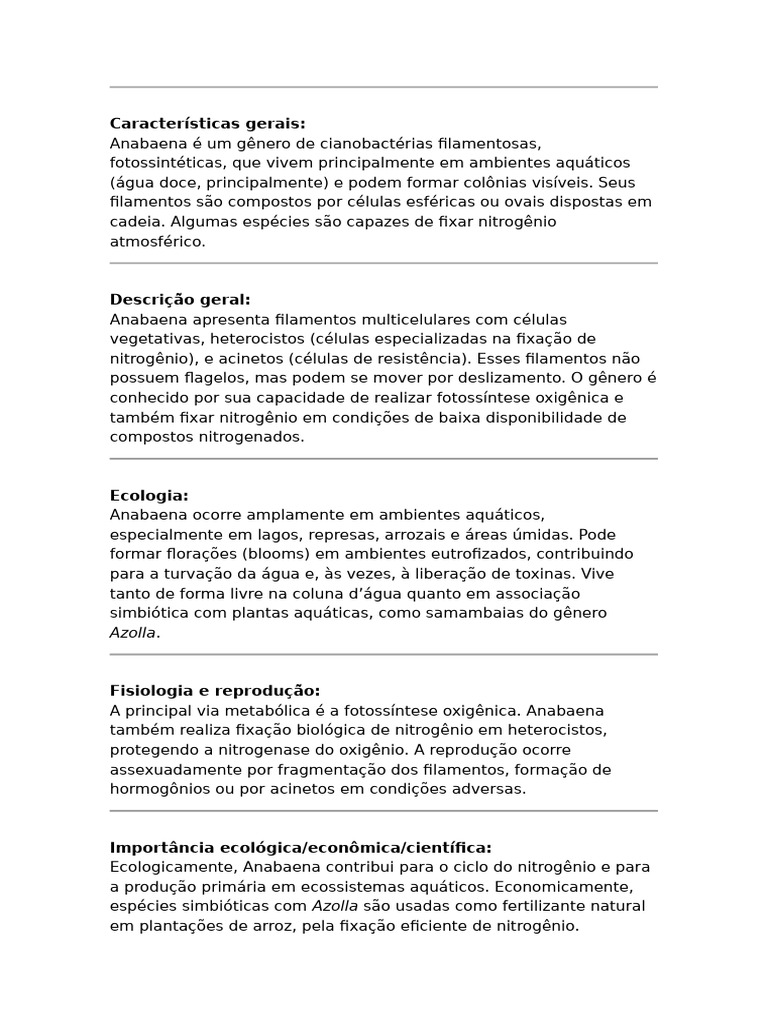 Anabaena | PDF