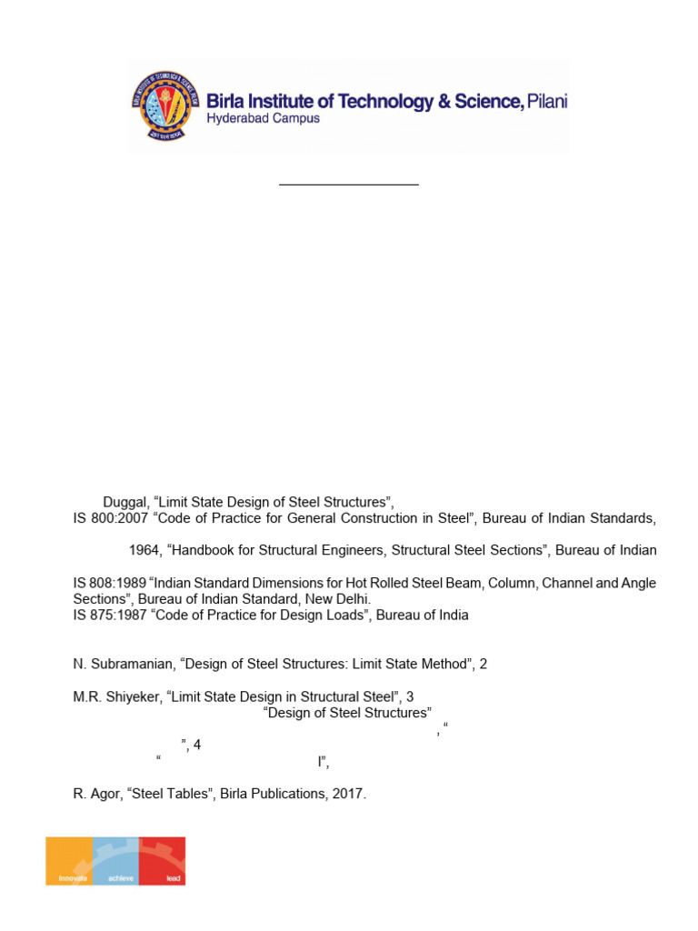 Handout - CE F343 - Adil Dar - SEM II 24-25 | PDF | Buckling | Beam (Structure)