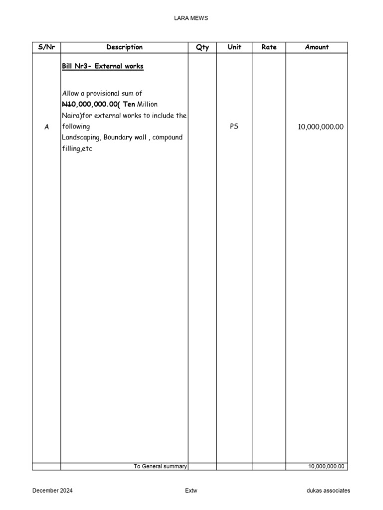 External Works | PDF