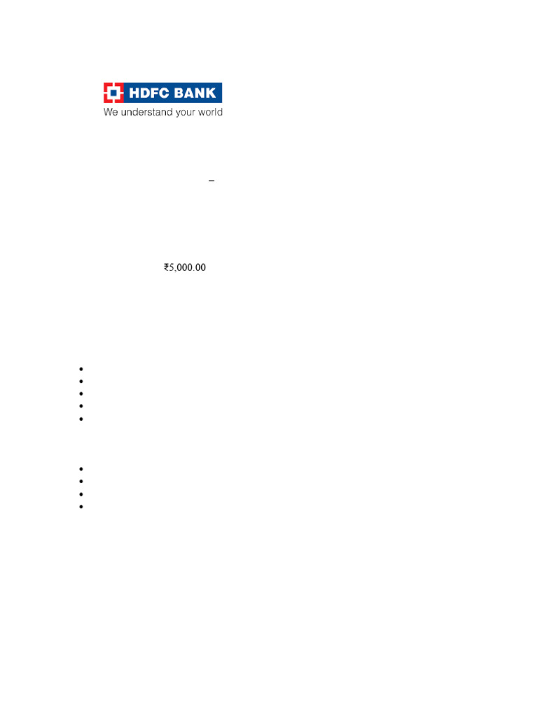 HDFC Offical Letter | PDF