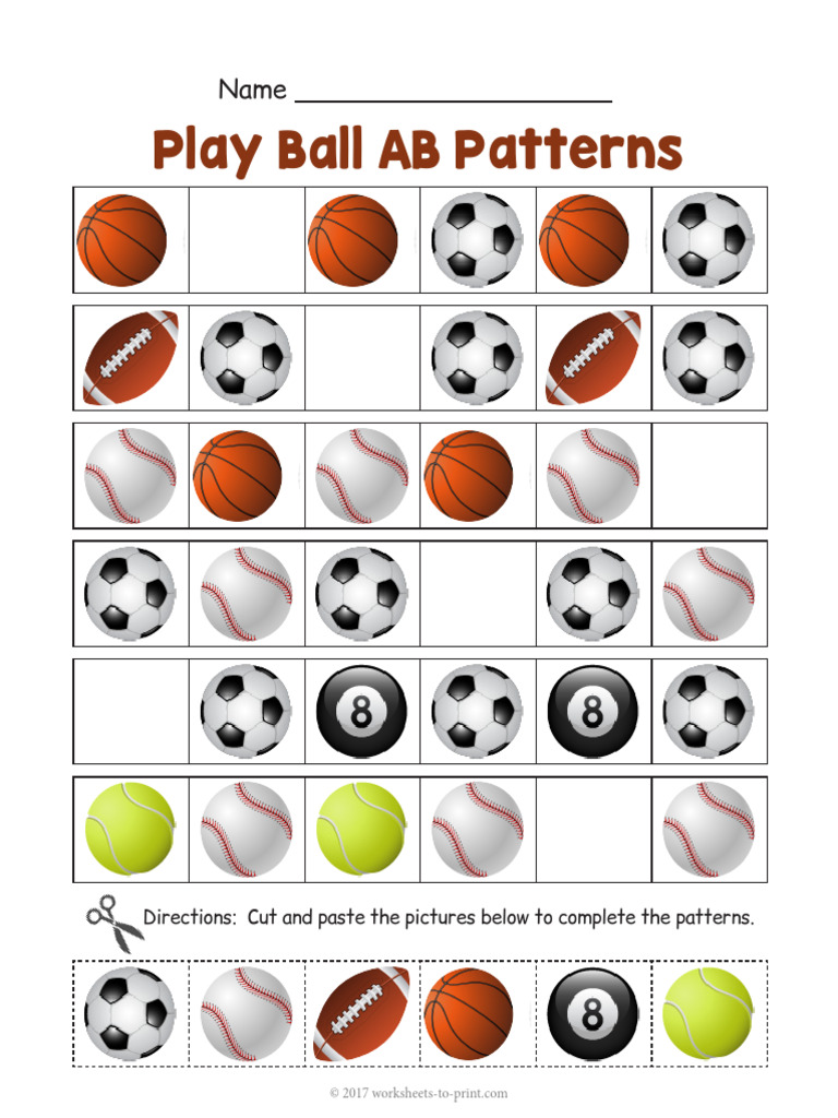 balls-AB-pattern-worksheet | PDF