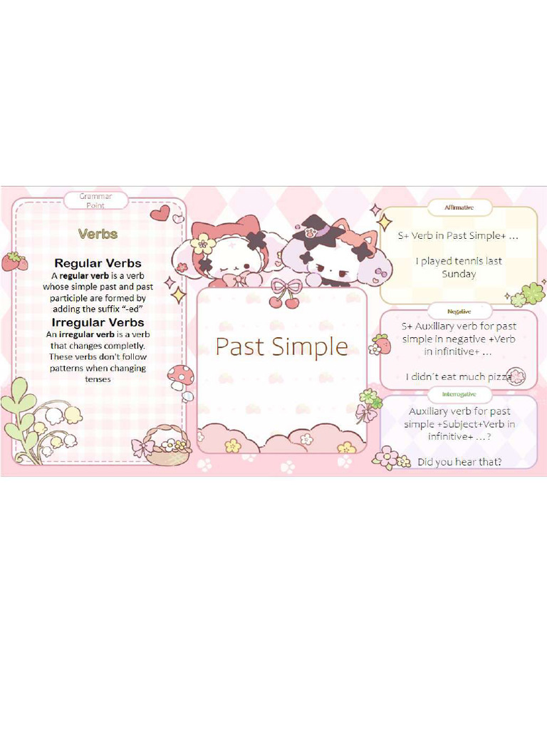 Past Simple Chart | PDF