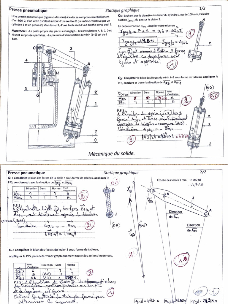 Devoir n2 Statique Graphique 2 | PDF