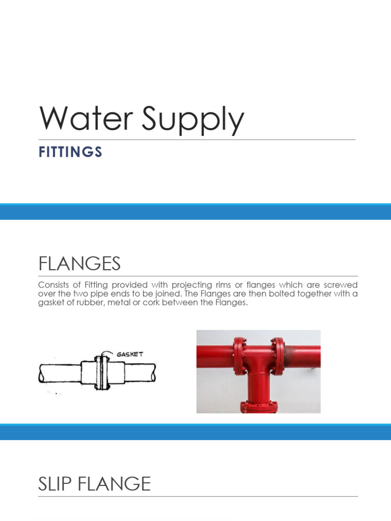 Lecture 2.1 - Water Supply Fittings | PDF