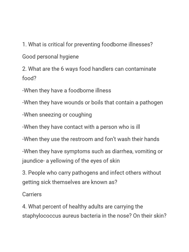 Managing Infected Wounds in Food Handling | PDF | Hand Washing ...