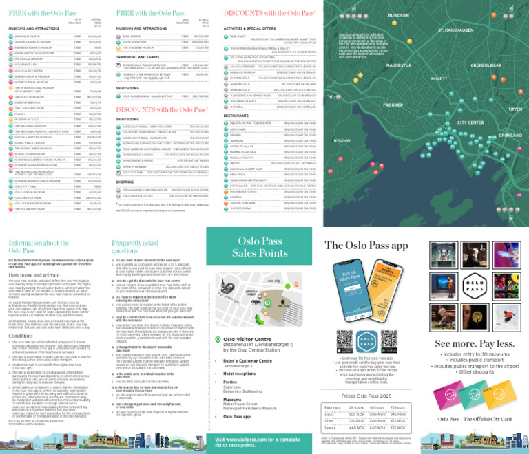 Oslo Pass Flyer English | PDF | Oslo | Transport