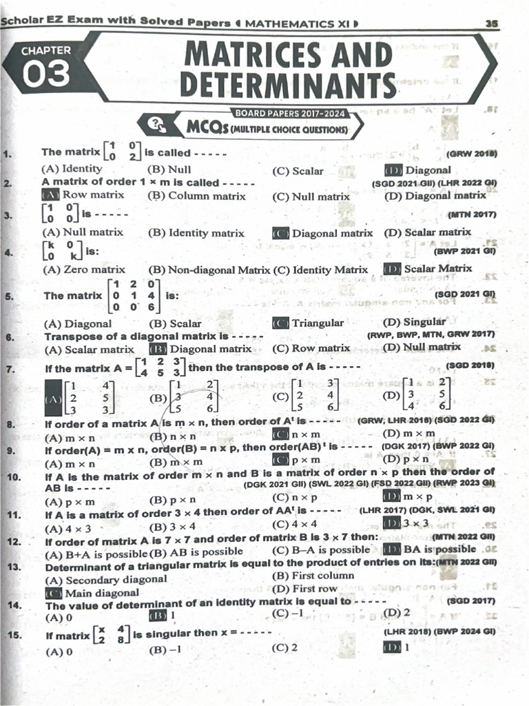 Chapter 3 First Year | PDF