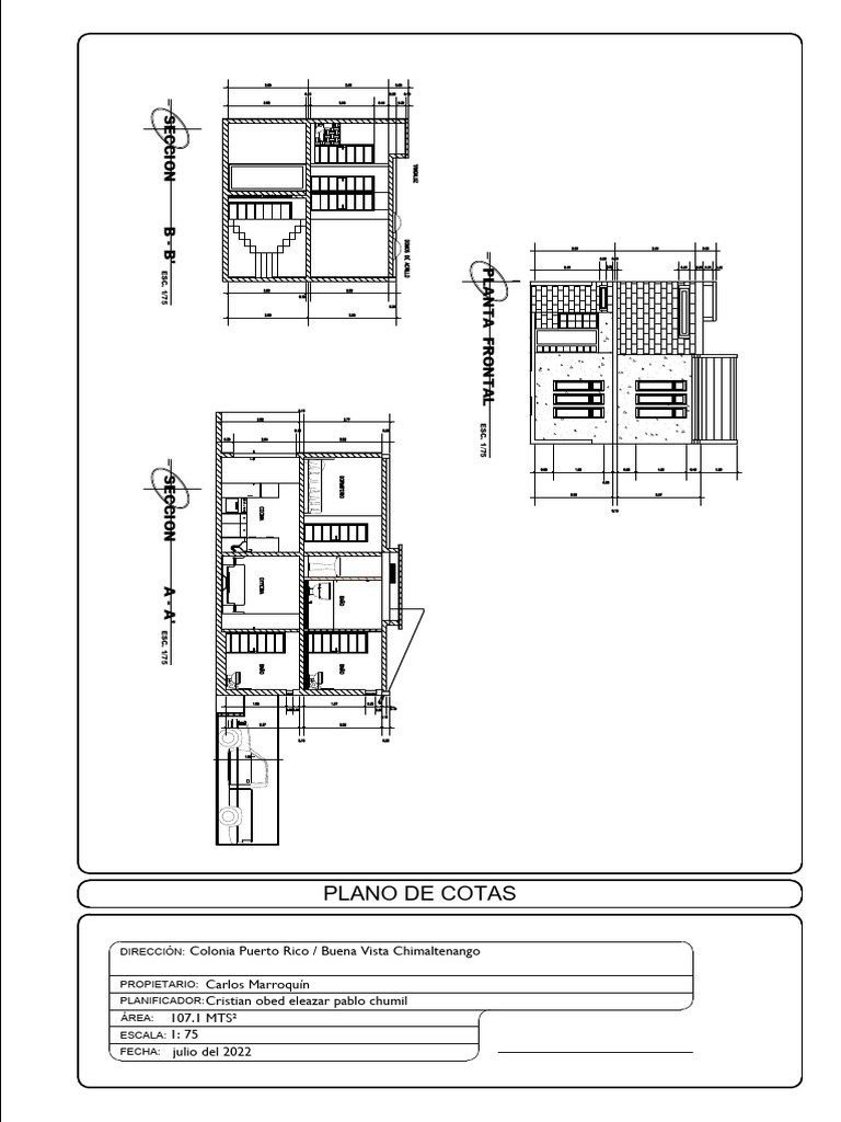 Plano de Elevacion de Secciones-Model | PDF