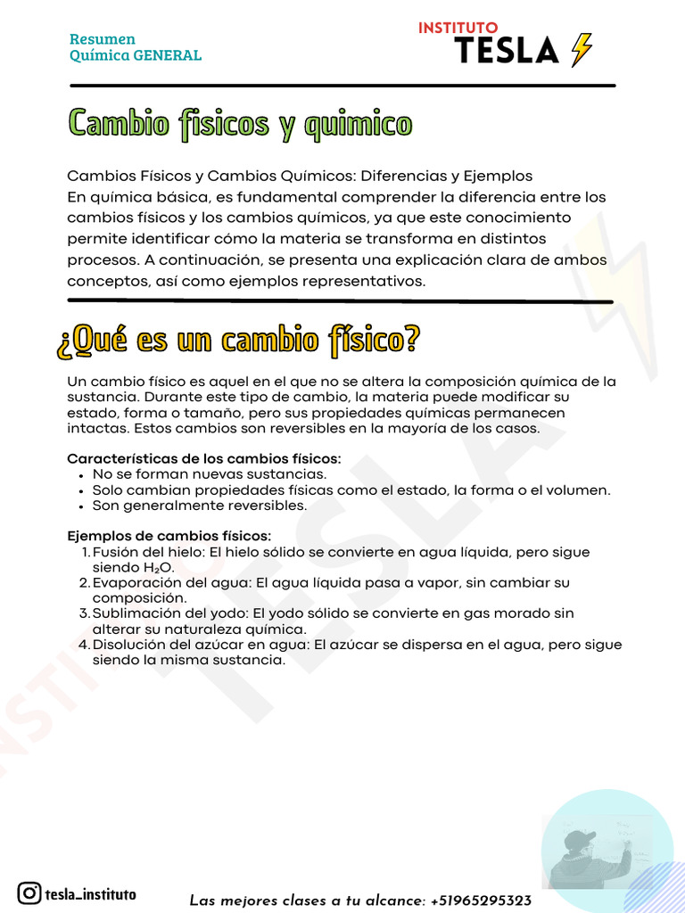 Cambios Físicos y Químicos: Ejemplos Clave | PDF | Agua | Química