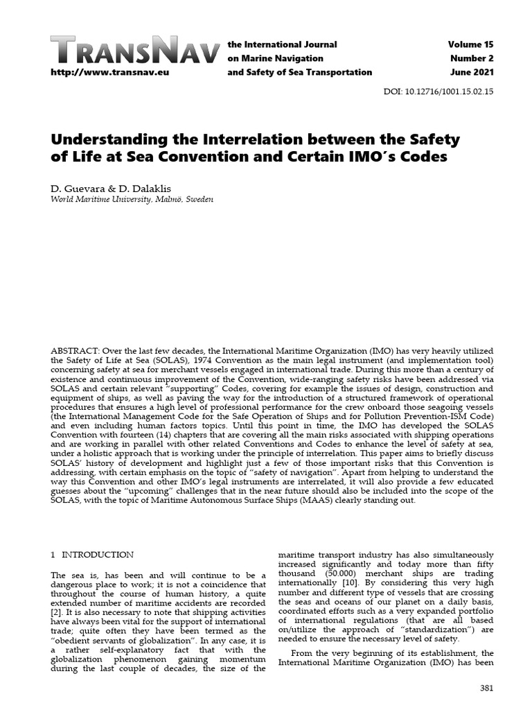 Understanding_Transnav_2_2021 | PDF | Shipping | Water Transport