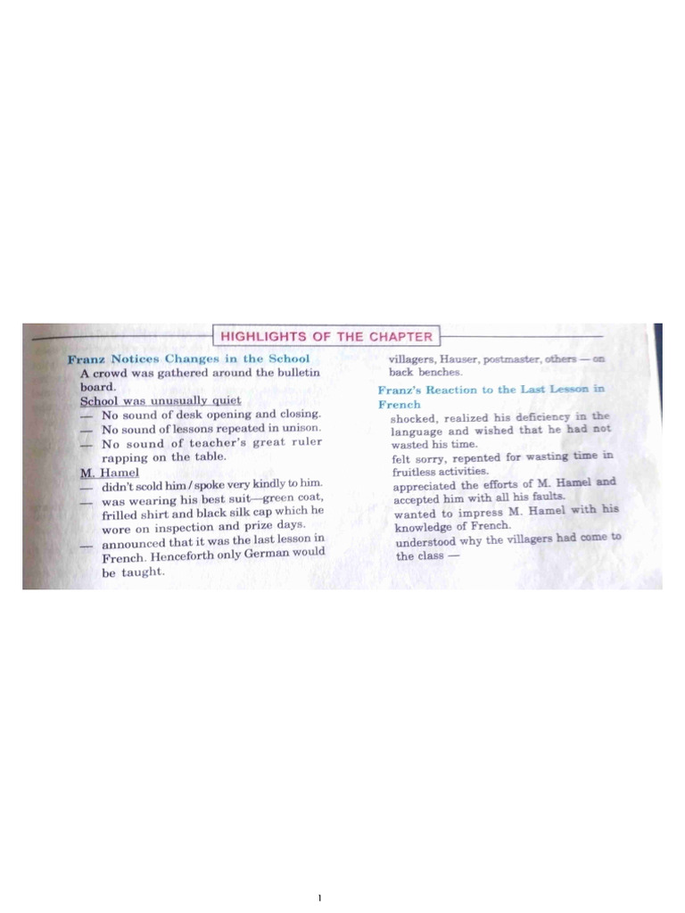 The Last Lesson | PDF