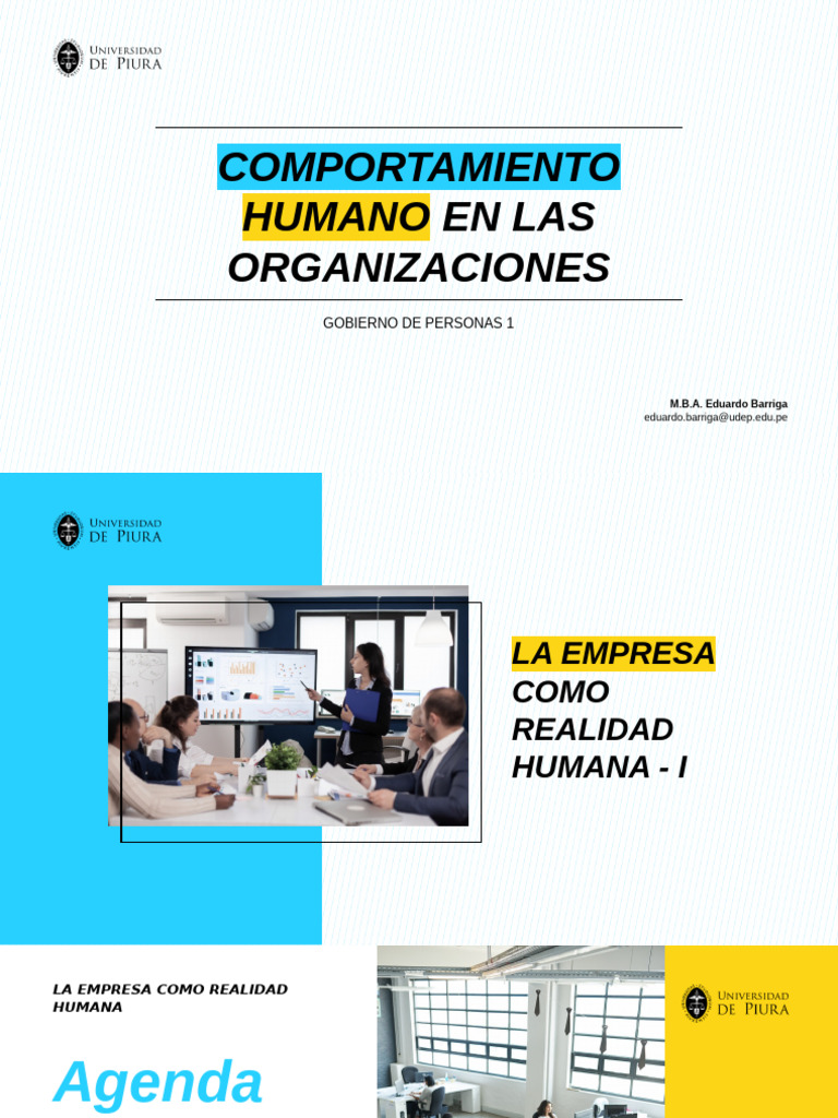 004 La Empresa Como Realidad Humana GP1 2025-I (1) | PDF | Business | Realidad