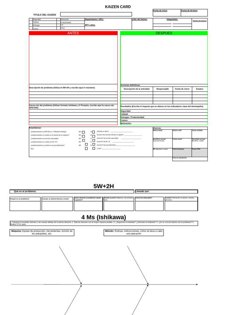 001-Kaizen Card Rev. 1 | PDF