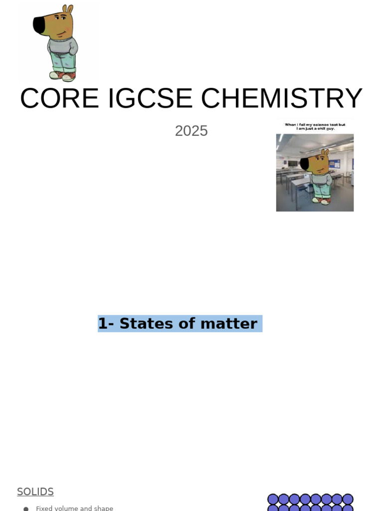 Core Igcse Chemistry | PDF | Alkene | Acid