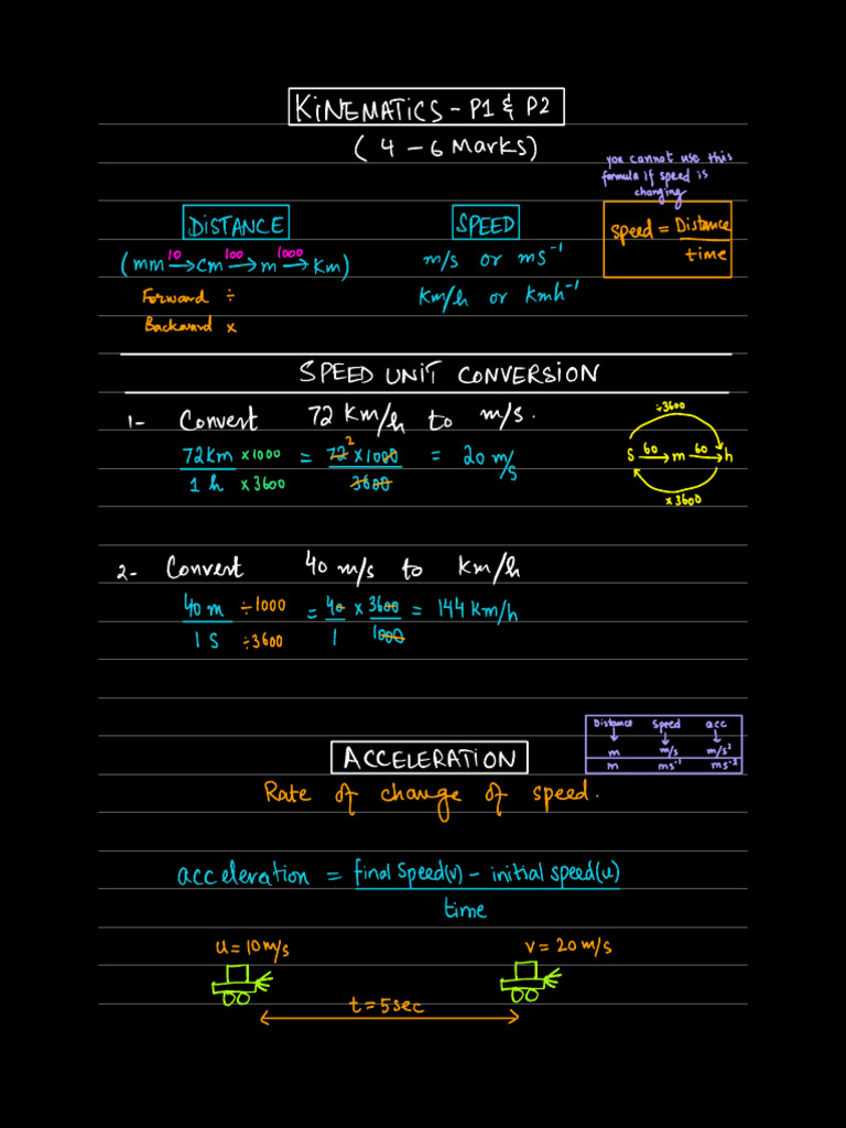 Kinematics - Advanced Cases - Graph Conversion | PDF | Acceleration | Area