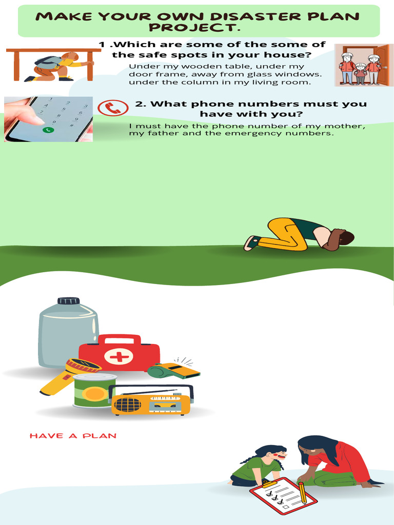 Green Illustrated Earthquake Safety Infographic | PDF