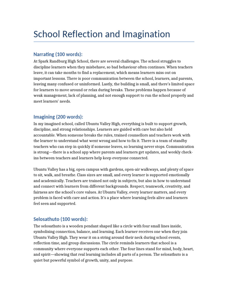 School_Reflection_and_Imagination | PDF