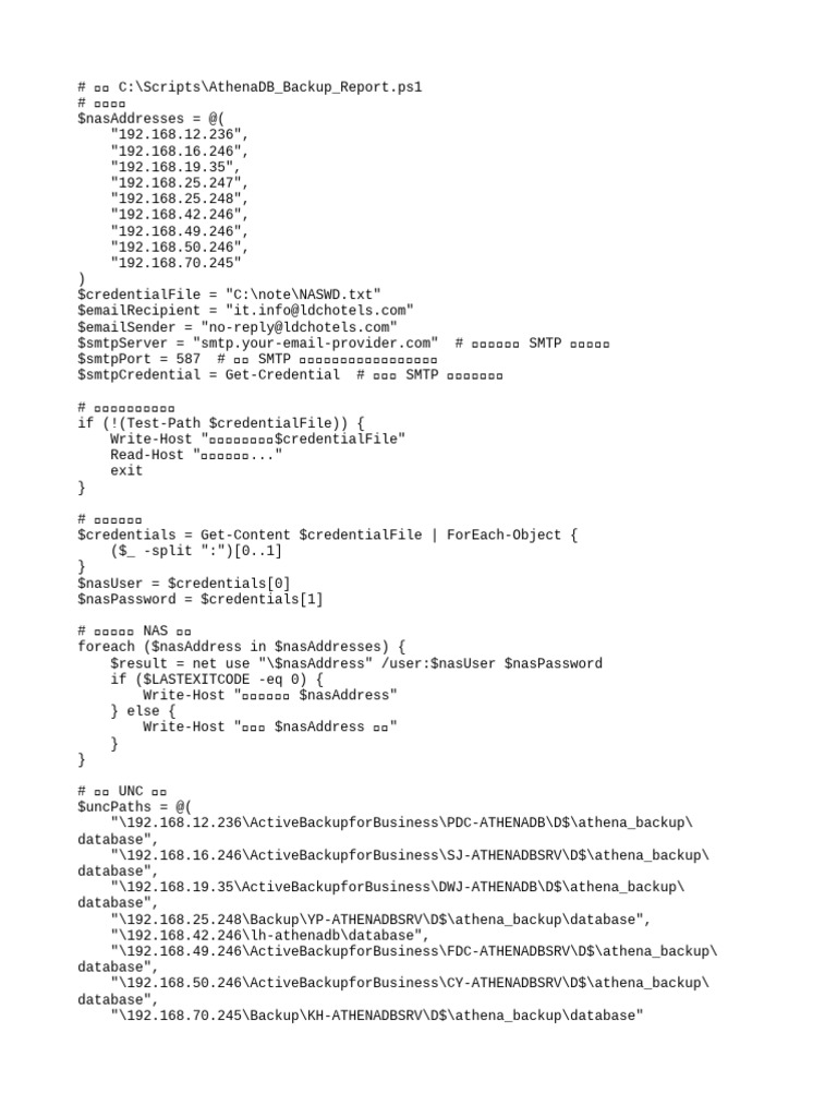 AthenaDB Backup Report | PDF | Data | System Software