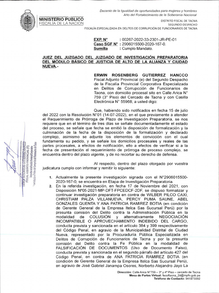 Anexo 01 Exp 267-2022 | PDF