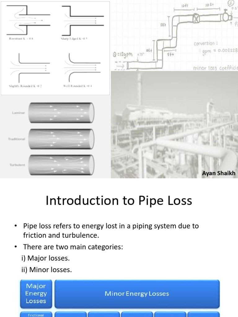 Pipe Loss Calculation | PDF | Reynolds Number | Fluid Dynamics