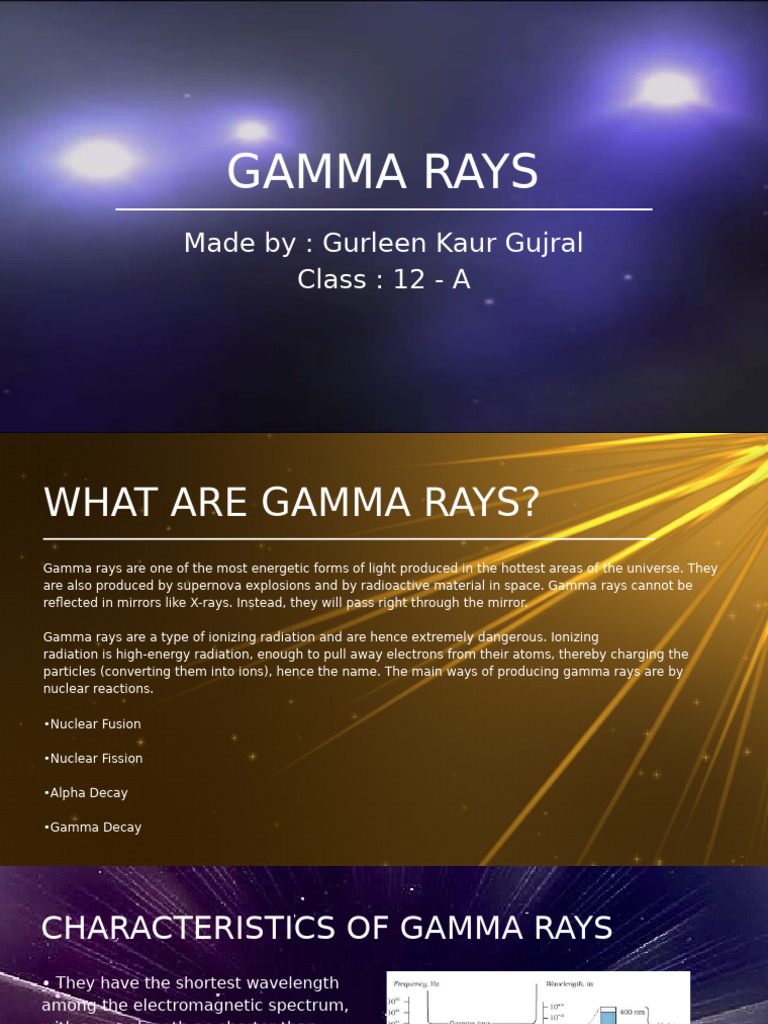Understanding Gamma Rays and Their Uses | PDF
