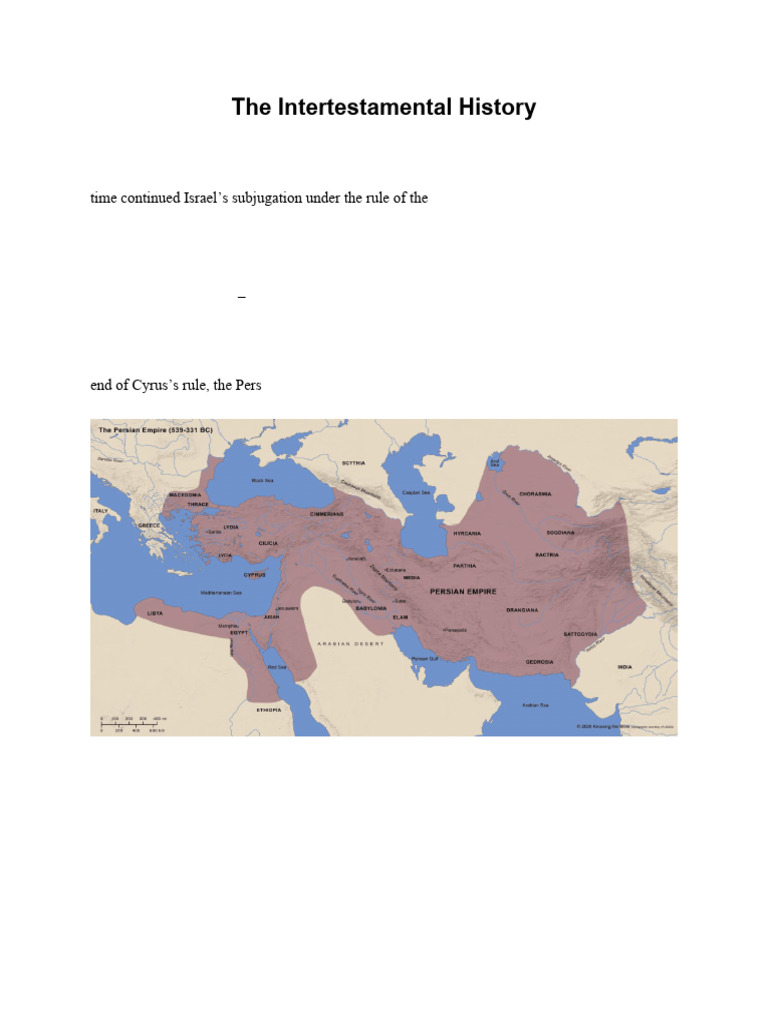 The Intertestamental History | PDF | Herod The Great | Hasmonean Dynasty
