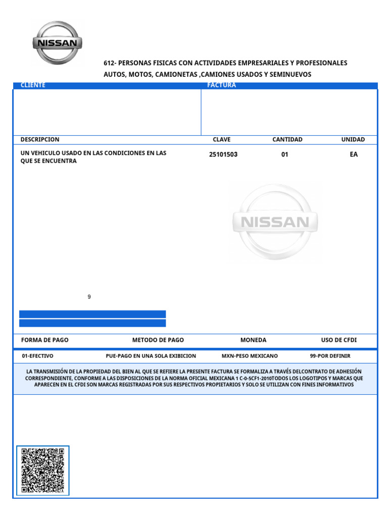 Refactura Nissan Hierro | PDF | Tecnología de vehículos | Coche