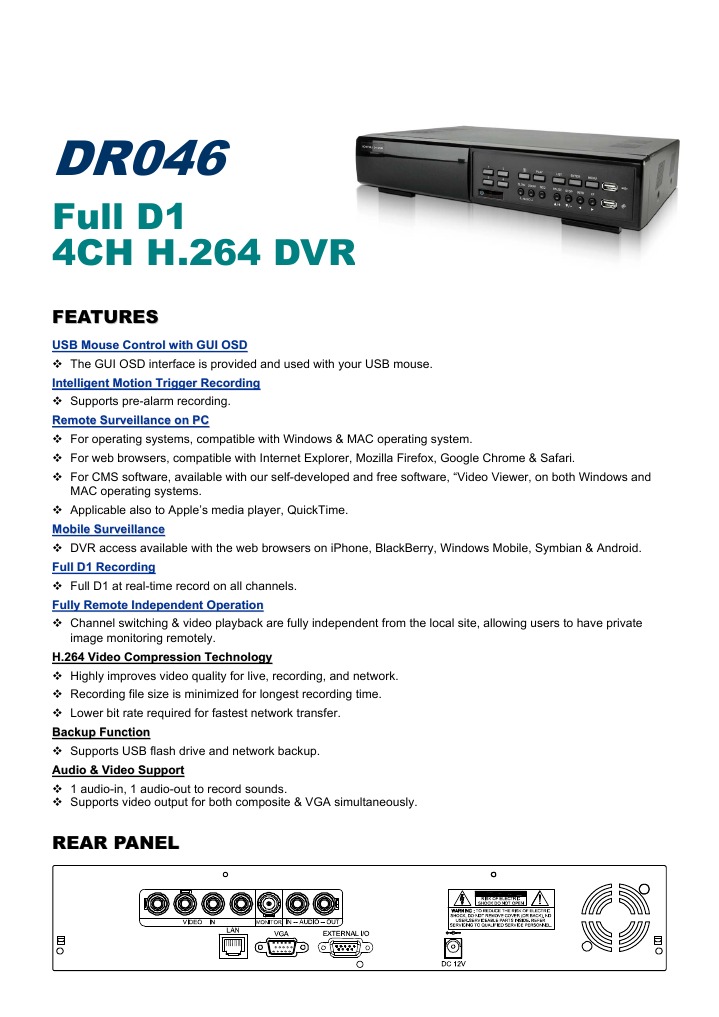 AVTECH 4CH H.264 DVR Manual | PDF | Video | Graphical User Interfaces