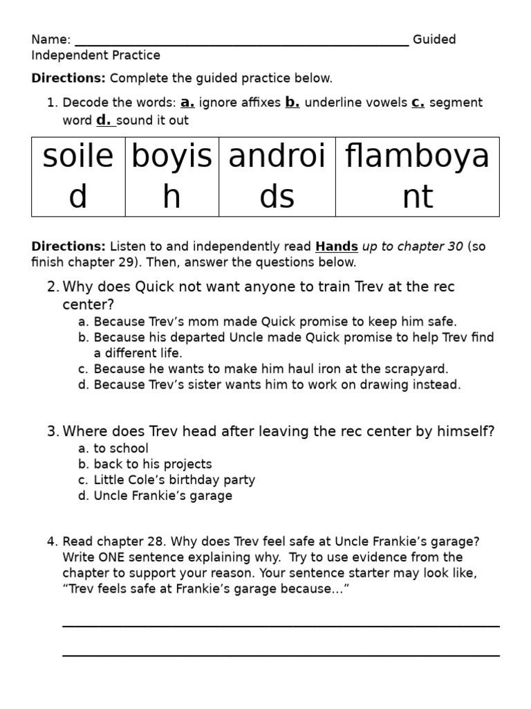 guided independent practice 4 17 | PDF