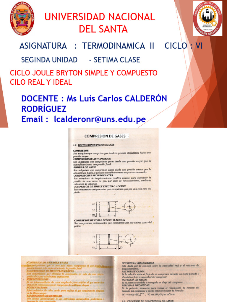 Clase7.-Ciclo Joule Bryton-Ideal y Real-Abierto y Cerrado | PDF | Gases ...