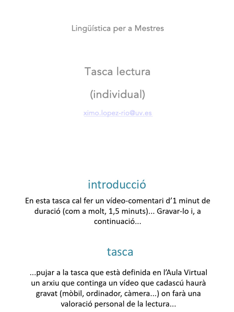 Tasca Lectura | PDF