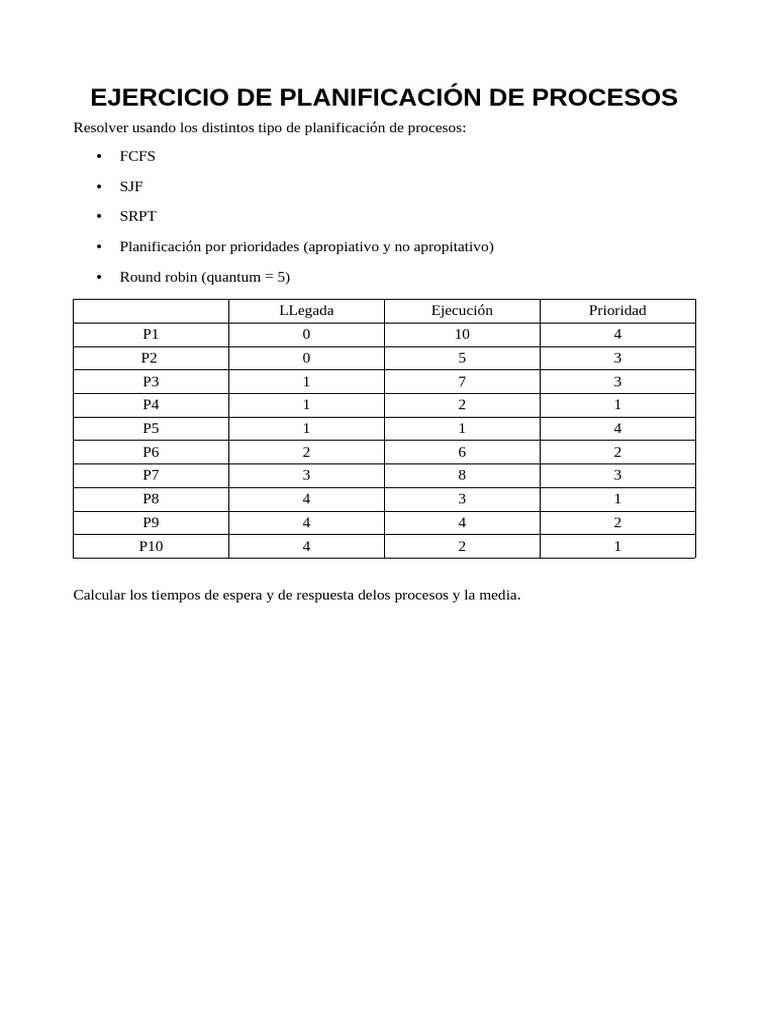 Tema2 Procesos Ejer | PDF