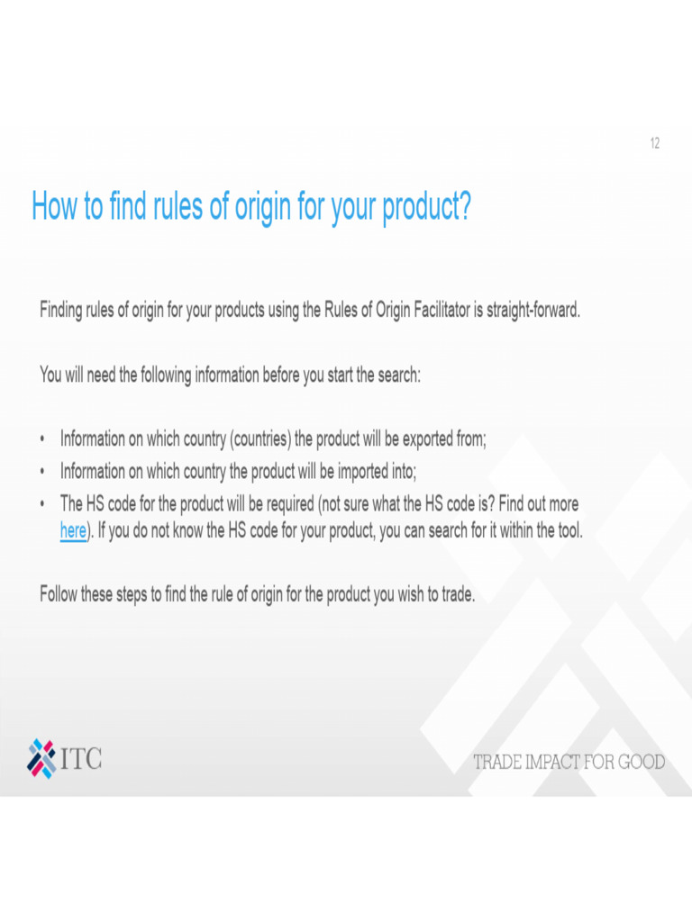3 How To Find Rules of Origin | PDF | Market Access | Trade