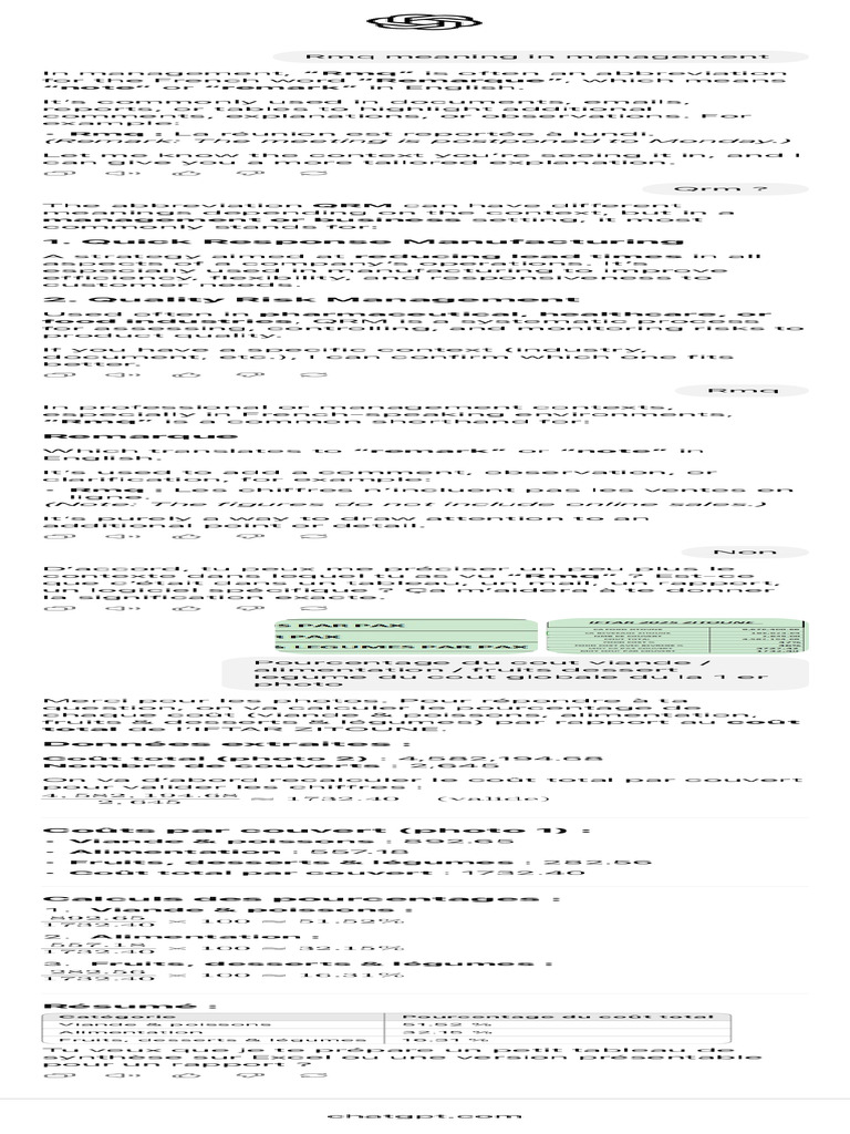 Rmq en gestion | PDF