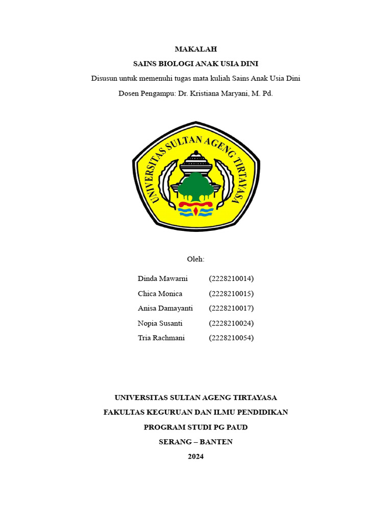 Makalah Kel 2a - Sains Biologi | PDF