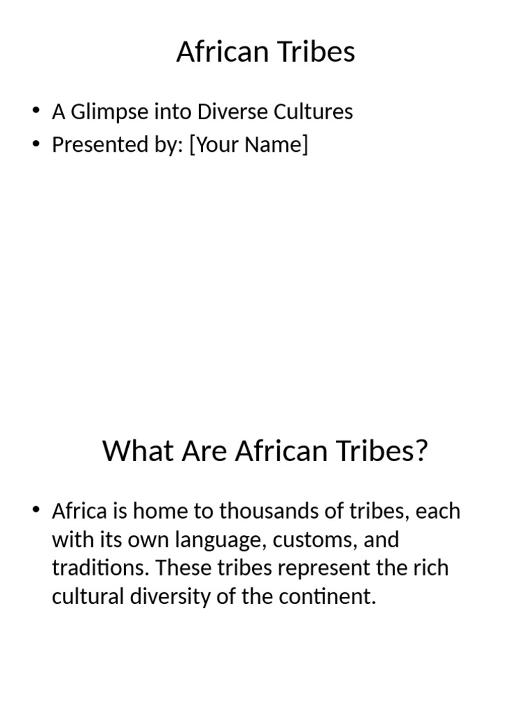 African Tribes Presentation | PDF
