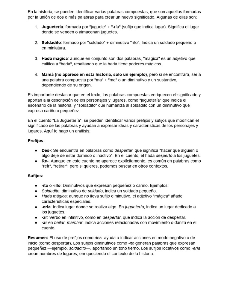 Juguetería: Despertar Despertó | PDF | Verbo | Sustantivo
