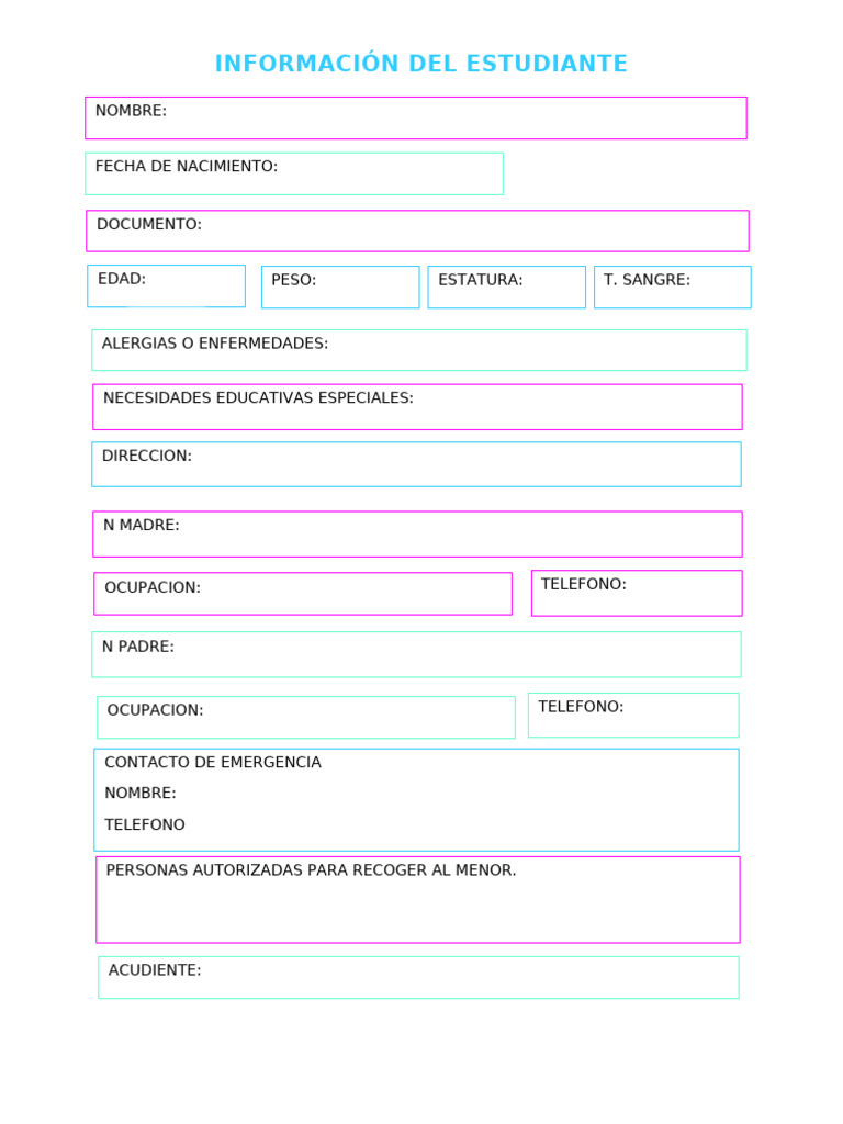 Información Del Estudiante | PDF