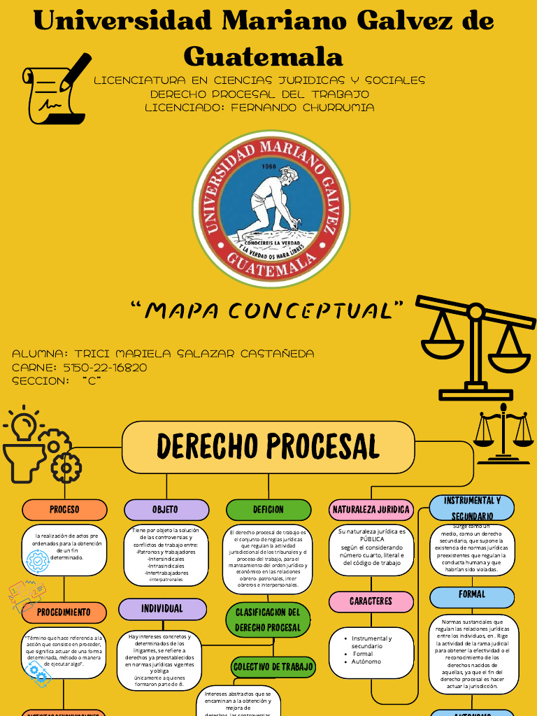 Grafico Mapa Conceptual Esquema Creativo Multicolor | PDF | Ley procesal | Jurisdicción