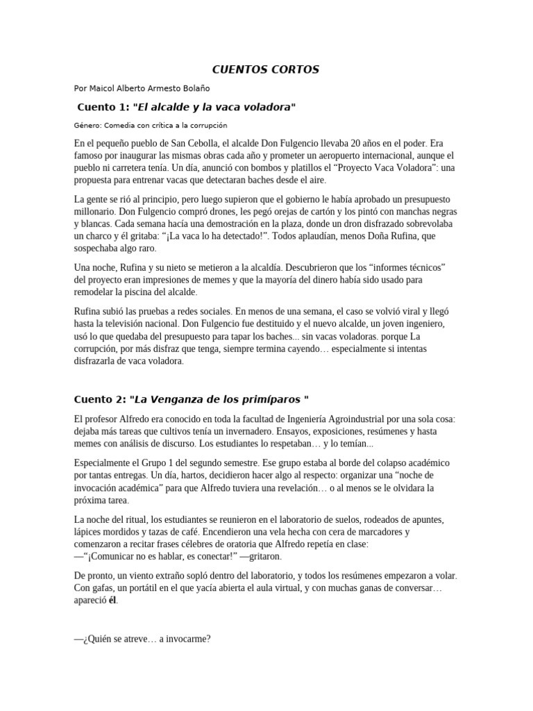 Cuentos Cortos | PDF