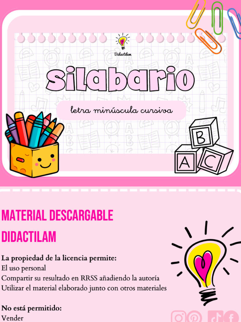 Copia de Póster silabario colorido estilo acuarela | PDF