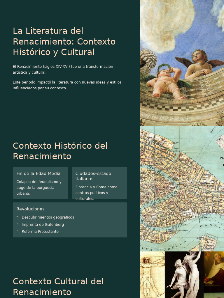 La Literatura Del Renacimiento Contexto Historico y Cultural | PDF