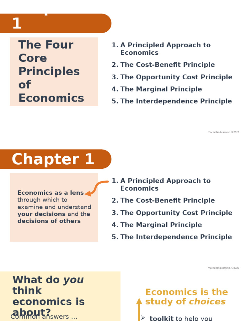 Chapter 1 S&W PowerPoint Presentation-1-1 | PDF | Opportunity Cost ...