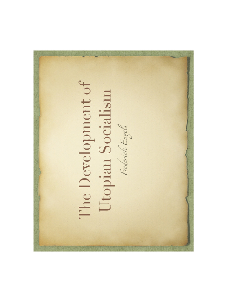 5.development of Utopian Socialism | PDF | Socialism | Communism