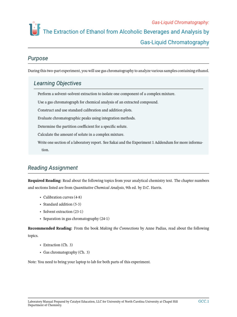 Part I - Calibration Method | PDF | Gas Chromatography | Chromatography