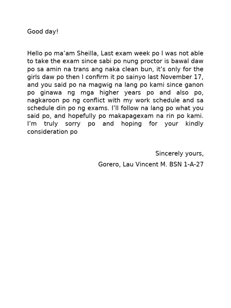 Letter of Approval For Examination | PDF